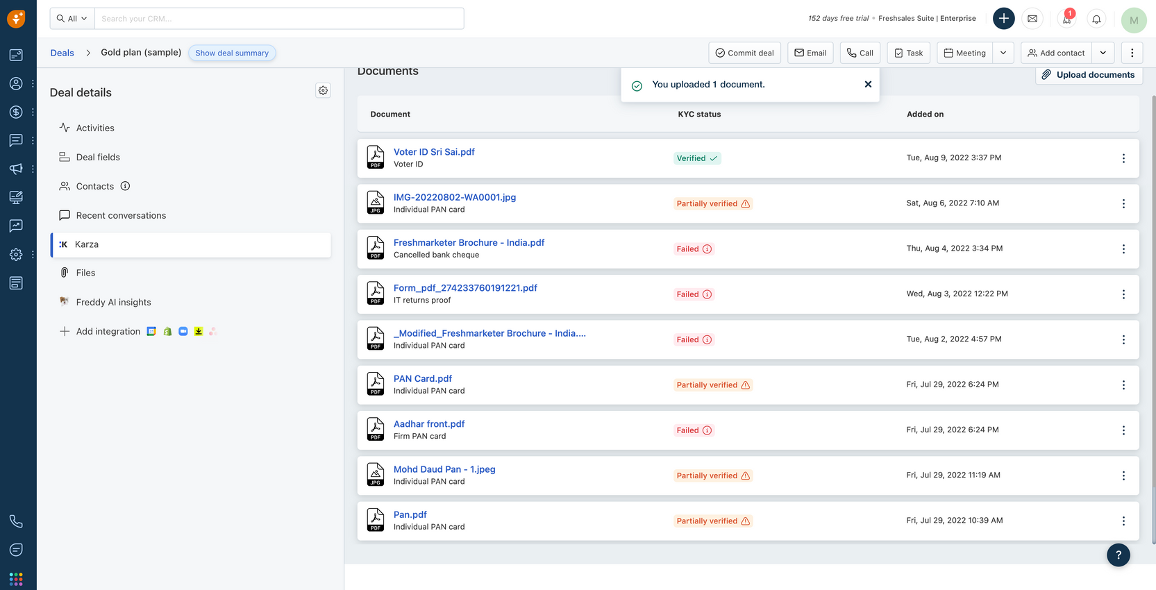 Freshworks Karza - Document verification Integration | Freshworks Marketplace